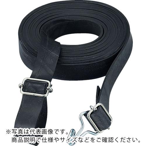特長：両端にバックルが付いていますので、簡単に取り付けができます。工具を使わずに長さの調節ができます。仕様：幅(mm)：20長さ(m)：3.5厚さ(mm)：2片端：Wフック+バックル付材質／仕上：再利用タイヤチューブ金具部:スチール注意：タ...
