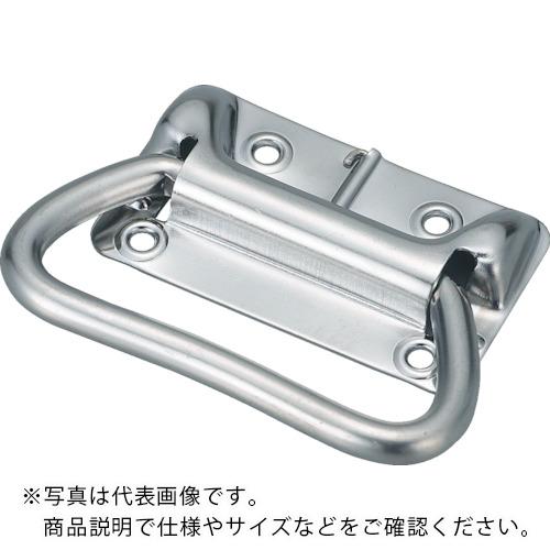 特長：ばね付により、振動によるハンドルのガタつきがありません。耐荷重を重視したデザインです。用途：各種コンテナ、業務機器に。各種キャビネットなどに。仕様：幅(mm)：88高さ(mm)：47穴径(mm)：5.5参考使用荷重(kN)：0.3材質...