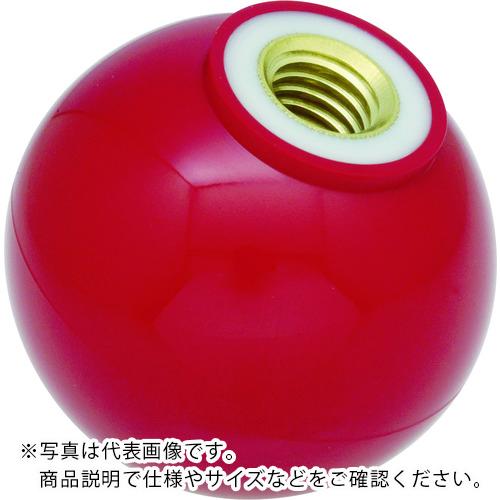 特長：ABS樹脂製なので、色が安定しています。仕様：外径(mm)：20ねじ寸法：M5×0.80ねじ深さ(mm)：8色：赤芯金付タイプ材質／仕上：グリップ:ABS樹脂芯金:黄銅注意：接着剤使用の際はABS樹脂対応のものをご使用ください。　●代...