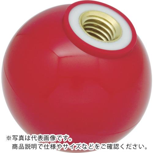 特長：ABS樹脂製なので、色が安定しています。仕様：外径(mm)：20ねじ寸法：M6×1.00ねじ深さ(mm)：10色：赤芯金付タイプ材質／仕上：グリップ:ABS樹脂芯金:黄銅注意：接着剤使用の際はABS樹脂対応のものをご使用ください。　●...