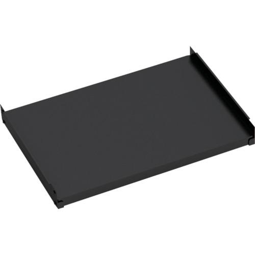 特長：棚1段分（棚板と棚受け2本）のセットです。用途：ボルトレス棚TM3型用追加棚板。仕様：間口(mm)：900奥行(mm)：571色：ブラック外寸奥行(mm)：550外形寸法(mm)間口：840均等積載量：300kg/段棚板は50mmピッ...