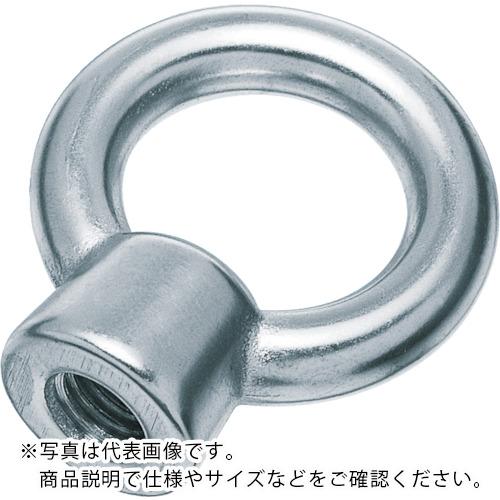 特長：ナットの頭部がリング状になっているので、ロープ、鎖、ワイヤなどを通して使用できます。用途：機械器具類の吊り上げなど。仕様：使用荷重(kN)：0.49ねじ径：M6×1.0D(mm)：5.5L(mm)：16H(mm)：20B(mm)：10...