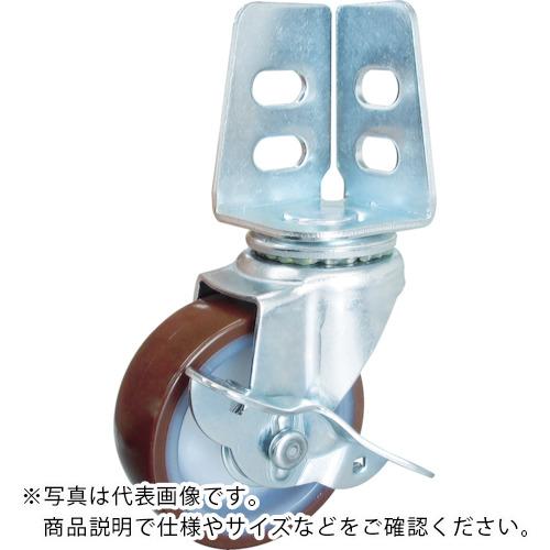 特長：アングルへの取り付けが簡単にできます。用途：アングル式の棚や軽荷重機器運搬に。仕様：許容荷重(daN):90許容荷重(kgf):91.8車輪径D(mm):100車輪幅(mm):28取付高H(mm):132タイプ:自在式(ストッパー付)...