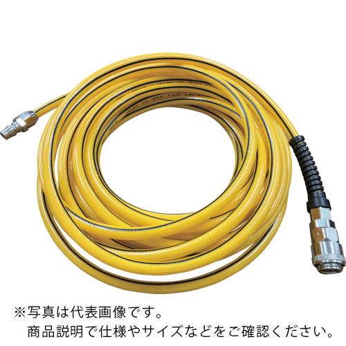 特長：ホース外側の導電ラインに金属継手を締め付けるだけでアースが可能です。全長15メートル以下にカットした場合、黒ライン部分の電気抵抗値9×10［［の6乗］］Ω以下です。用途：静電気を嫌う現場（工場、自動車整備、アルコール、溶剤を扱う現場な...