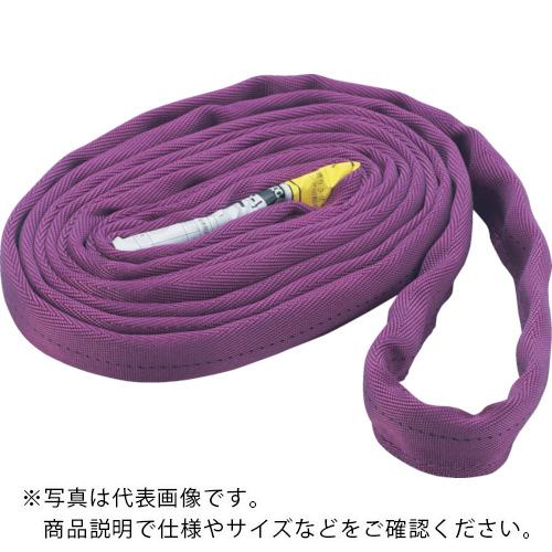 特長：強力ポリエステル原糸の束を耐摩耗性に優れたナイロン素材の表面布で包んだ構造のスリングです。柔軟であらゆる吊り荷に優しくフィットします。またしっかりとなじむので荷の安定性に優れています。折り曲げてもワイヤなどのように癖がつかず、また軽量...