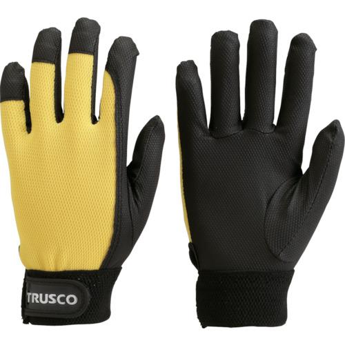 特長：革より柔らかい新素材を使用しています。柔軟性・通気性・透湿性に優れ、快適に作業ができます。耐久性にも優れています。エンボス加工を施し、グリップ性能に優れています。用途：内装工事、建築土木、重機運転に。仕様：色：イエローサイズ：LL全長...