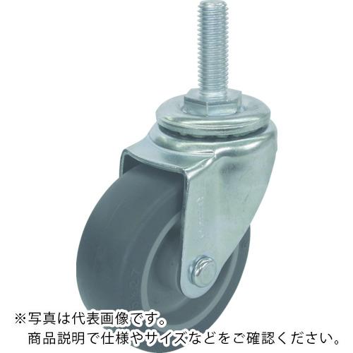 特長：走行音が静かで、床にスリップ痕が付きません。床面を汚しません。床面に跡が付きにくい材質です。用途：騒音を嫌う環境での運搬用に。仕様：許容荷重(daN)：50許容荷重(kgf)：51車輪径D(mm)：100車輪幅(mm)：27取付高H(...