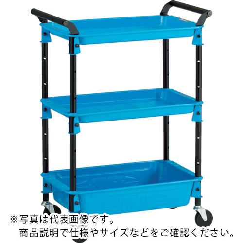 特長：トレーは継ぎ目のない一枚シボリ加工です。そのため、オイルのような液体がこぼれても漏れません。浅型の上段は小物整理、中・下段は工具整理に最適です。収納物、用途により浅型の棚を増やしたり、組み合わせることもできます。（別売）仕様：最大積載...