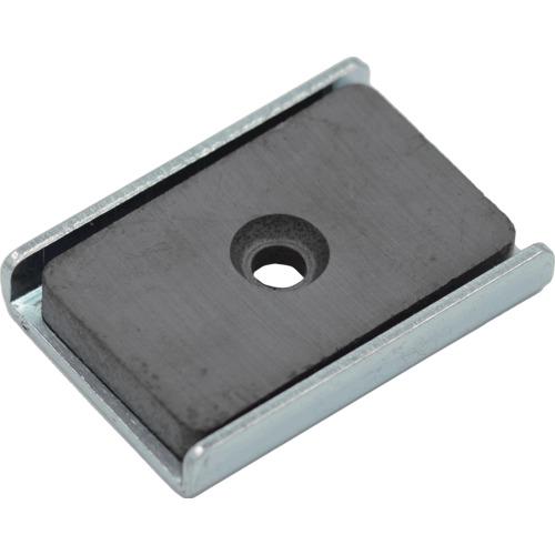 特長：キャップを付けることにより、磁石単体より5〜10倍の吸着力が上がります。用途：吸着用。仕様：表面磁束密度(T)：0.221吸着力(N)：93.16幅(mm)：30.2長さ(mm)：43厚さ(mm)：7穴径(mm)：6形状：角型穴有無：...