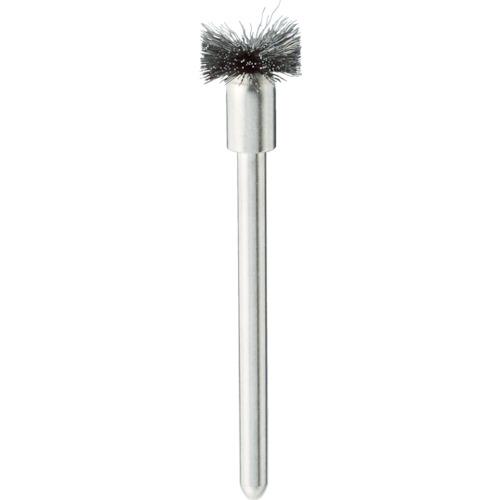 特長：コンパクトで高速回転のため操作しやすく、作業性に優れたフラワー型ブラシです。軸付なので取り付け交換が容易です。用途：フラワー型なので円筒内径や底部交差穴の研磨に最適。使用工具:変速式電動マイクログラインダー。仕様：線径(mm)：0.1...