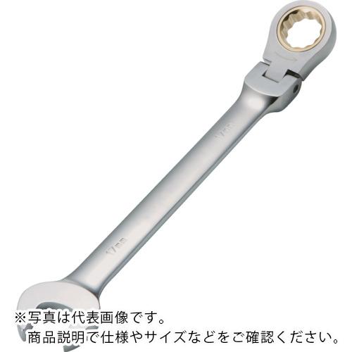 特長：正逆の切り替えは付いていません。ラチェットめがね側のヘッドの角度を任意に設定可能です。送り角度5°を実現しました。仕上面は美しく、肌触りがよく重量感があります。仕様：対辺寸法(mm)：13厚さ(mm)スパナ：6.5厚さ(mm)めがね：...