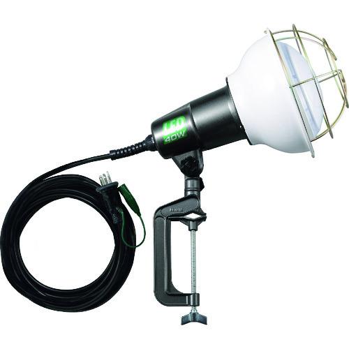 特長：軽量LED電球仕様のエコノミータイプ投光器です。LEDランプ落下防止用ワイヤー付です。仕様：明るさ(lm)：4700コード長さ(m)：5消費電力(W)：40電圧(V)：100電線仕様：VCT0.7mm2×3C(接地付）外径(mm)：2...