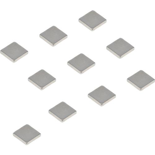 特長：10個で1パックのお買い得品番です。磁石の中で最強の磁場をもつネオジム磁石です。用途：センサーやモーター部品として。仕様：表面磁束密度(T)：0.2吸着力(N)：10.05幅(mm)：10長さ(mm)：10厚さ(mm)：2形状：角型材...