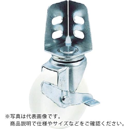 特長：アングルへの取り付けが簡単にできます。用途：アングル式の棚や軽荷重機器運搬に。自在式アングル式の棚や軽荷重機器運搬に。仕様：許容荷重(daN):90許容荷重(kgf):91.8車輪径D(mm):100車輪幅(mm):32取付高H(mm...