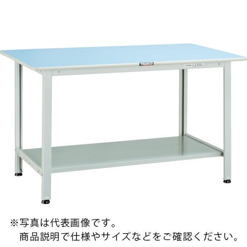 特長：青色の天板には鎮静作用と視認性が高まる効果があります。分割できる下棚2枚（AELT型）で広い保管スペースを確保できます。青色ポリ化粧天板を使用し、目に優しく、長期間の作業でも負担が軽減できます。商品の仕分けや検品に最適です。表面は滑ら...