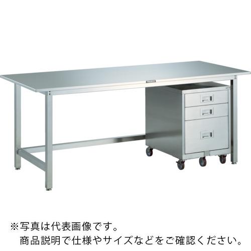 特長：主要部は溶接構造のため優れた強度をもっています。キャビネットワゴンA型付別作にてサイズ変更も可能です。用途：研究施設、クリーンルーム等。仕様：間口(mm)：1200奥行(mm)：750高さ(mm)：740均等荷重(kg)：300アジャ...
