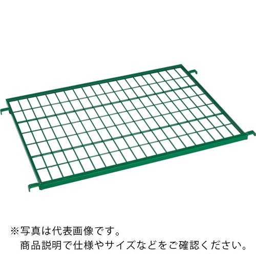 特長：メッシュ構造のため軽量で取り扱いが容易です。ハイテナーの上部空間を有効に利用できます。仕様：適合機種：THT-4(A・C)幅(mm)：870奥行(mm)：760適合サイズ(mm)：800×950色：グリーン品名：中間棚板　鉄製・メッシ...