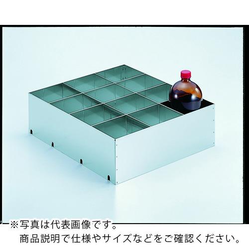 特長：薬ビンを倒れないように仕切ります。仕様：マス目寸法(mm)：121×102.0ビン収納サイズ：1000ml×12幅×奥行×高さ：370×418×130mm材質／仕上：ステンレス（SUS304）注意：収納物は含まれてません。車上渡しのた...