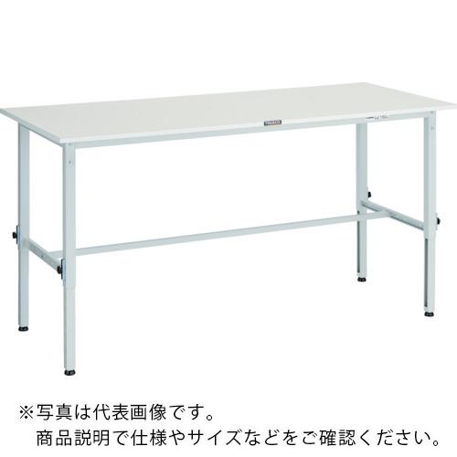 特長：650〜950mmの間で50mmピッチの高さ調節ができる作業台です。作業内容に合わせて座り作業・立ち作業のいずれにもご利用できます。ポリ化粧天板を使用し、表面は滑らかで、ソフトな光沢があり清潔感を保持し、耐水性・防汚性にも優れています...