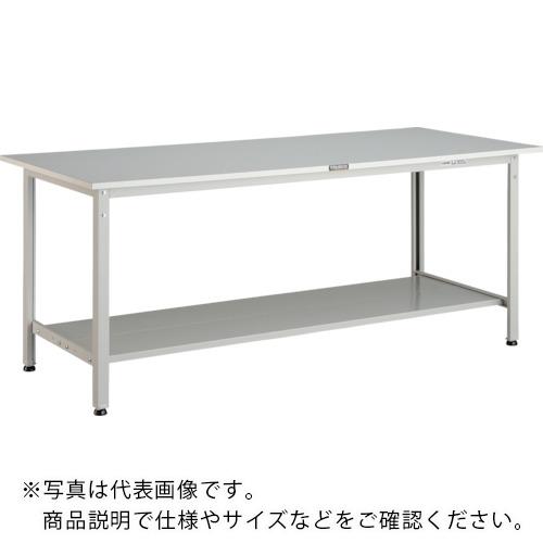 特長：分割できる下棚2枚付（AEWLT型）で広い保管スペースを確保できます。主要部が溶接構造のため、耐久性に優れています。仕様：天板材質：リノリューム張間口(mm)：1800奥行(mm)：900高さ(mm)：740脚部カラー：ホワイト(W)...