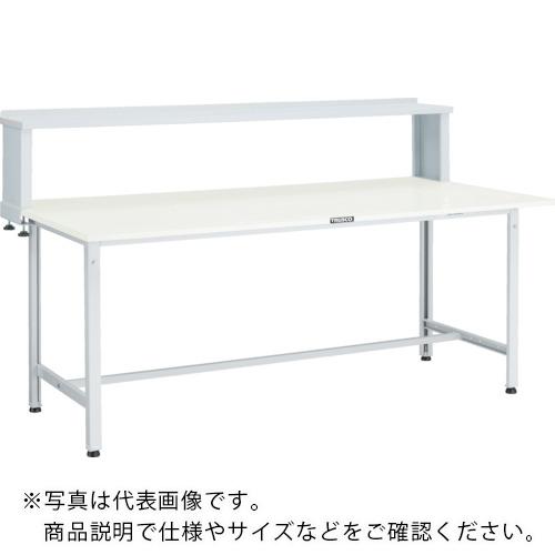特長：上棚付で工具などの整理ができるため、天板の作業スペースを有効活用できます。主要部が溶接構造のため、耐久性に優れています。仕様：天板材質：リノリューム張間口(mm)：1800奥行(mm)：900高さ(mm)：1044脚部カラー：ホワイト...