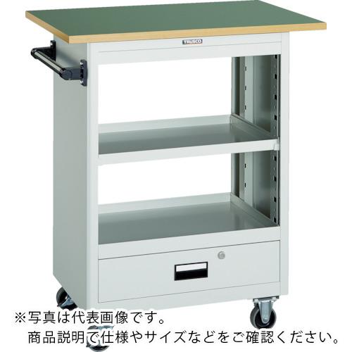 特長：棚板は固定棚と自由棚があり、自由棚は表裏使用出来て60m/mピッチで可動出来ます。引出しは鍵付です。軽作業に最適な木天板付です。仕様：最大積載量(kg/台)：150均等積載量(kg/段)：40色：ヤンググリーン間口(mm)：750奥行...