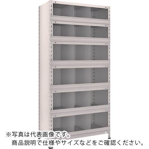 特長：縦仕切り板は樹脂ファスナーで取り付けが簡単です。仕様：間口(mm)：890奥行(mm)：465高さ(mm)：1804有効間口(mm)：801色：ネオグレー棚段数(段)：6均等積載量(kg/段)：100最大積載量(kg/台)：1000棚...