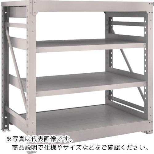 特長：主要構造部分をボルト止めにし、安全性を重視した堅牢な構造です。荷重、横からのねじれにも強いC型形状の支柱を採用しています。横材、斜材がブレース機能の役割を果たし、耐荷重・耐震性に優れています。棚板は50mmピッチで簡単に移動が可能です...