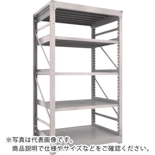 特長：主要構造部分をボルト止めにし、安全性を重視した堅牢な構造です。荷重、横からのねじれにも強いC型形状の支柱を採用しています。横材、斜材がブレース機能の役割を果たし、耐荷重・耐震性に優れています。棚板は50mmピッチで簡単に移動が可能です...