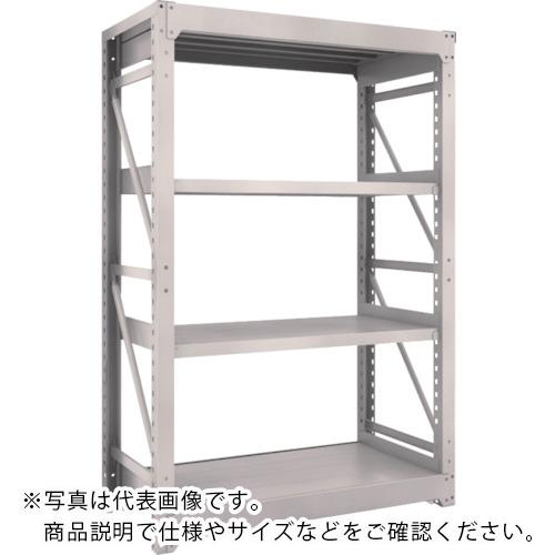 特長：主要構造部分をボルト止めにし、安全性を重視した堅牢な構造です。荷重、横からのねじれにも強いC型形状の支柱を採用しています。横材、斜材がブレース機能の役割を果たし、耐荷重・耐震性に優れています。棚板は50mmピッチで簡単に移動が可能です...