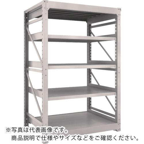特長：主要構造部分をボルト止めにし、安全性を重視した堅牢な構造です。荷重、横からのねじれにも強いC型形状の支柱を採用しています。横材、斜材がブレース機能の役割を果たし、耐荷重・耐震性に優れています。棚板は50mmピッチで簡単に移動が可能です...