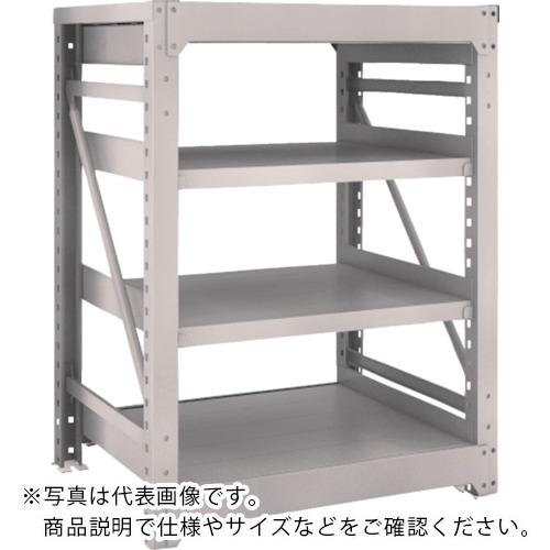 特長：主要構造部分をボルト止めにし、安全性を重視した堅牢な構造です。荷重、横からのねじれにも強いC型形状の支柱を採用しています。横材、斜材がブレース機能の役割を果たし、耐荷重・耐震性に優れています。棚板は50mmピッチで簡単に移動が可能です...