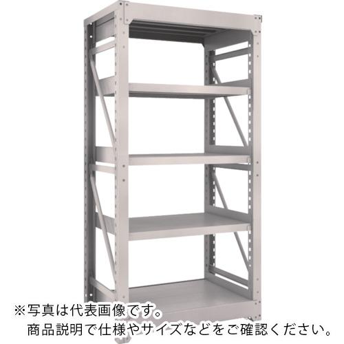 特長：主要構造部分をボルト止めにし、安全性を重視した堅牢な構造です。荷重、横からのねじれにも強いC型形状の支柱を採用しています。横材、斜材がブレース機能の役割を果たし、耐荷重・耐震性に優れています。棚板は50mmピッチで簡単に移動が可能です...