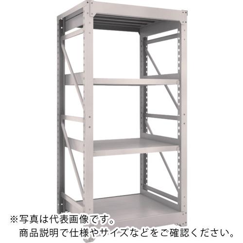 特長：主要構造部分をボルト止めにし、安全性を重視した堅牢な構造です。荷重、横からのねじれにも強いC型形状の支柱を採用しています。横材、斜材がブレース機能の役割を果たし、耐荷重・耐震性に優れています。棚板は50mmピッチで簡単に移動が可能です...