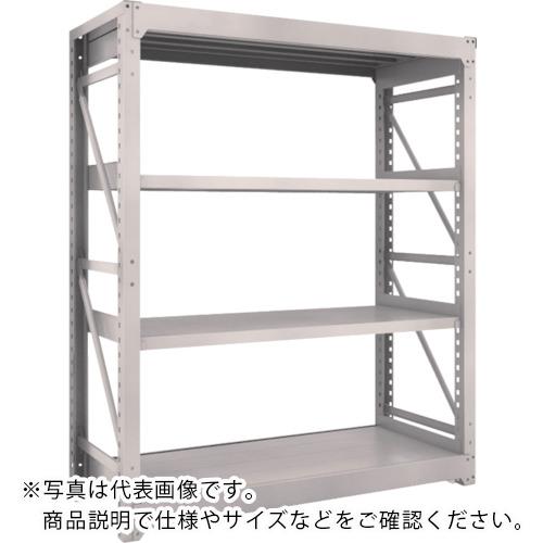 特長：主要構造部分をボルト止めにし、安全性を重視した堅牢な構造です。荷重、横からのねじれにも強いC型形状の支柱を採用しています。横材、斜材がブレース機能の役割を果たし、耐荷重・耐震性に優れています。棚板は50mmピッチで簡単に移動が可能です...