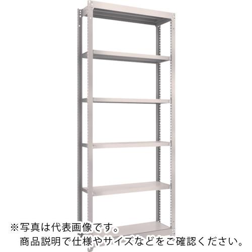 特長：ボルトを1本も使用していないボルトレス構造で、分解・組み立て作業が簡単。組立作業の時間を大幅に短縮できます。棚の段数変更が小刻みな25mmピッチで、自由に調整、変更ができます。高さ、奥行が同じであれば、増結することができます。また、支...