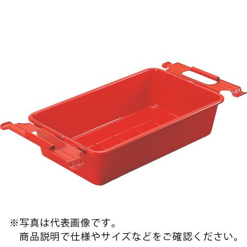 特長：オールスチール製です。継ぎ目のない1枚絞り成型により水、油など液体の洩れる心配がありません。パーツを入れたときは取手を内側に倒します。積み重ねてもパーツが傷みません。空のときは、取手を外側に倒すと本体にテーパーが付いていますのでかさば...