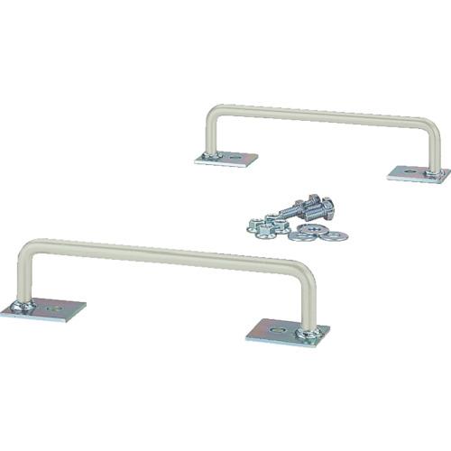 仕様：品名：軽量棚用ハンドル適合本体：パネルコンテナラック色：メッキサイズ(mm)：194×482本1セット材質／仕上：スチールセット内容／付属品：ハンドル2本セムス:M6×16（平ワッシャー付）×4個フランジナット:M6×4個六角ボルト:...