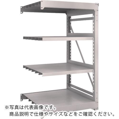 特長：主要構造部分をボルト止めにし、安全性を重視した堅牢な構造です。荷重、横からのねじれにも強いC型形状の支柱を採用しています。横材、斜材がブレース機能の役割を果たし、耐荷重・耐震性に優れています。棚板は50mmピッチで簡単に移動が可能です...