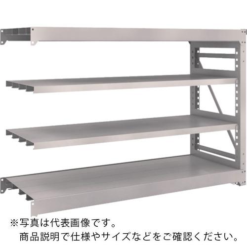 特長：主要構造部分をボルト止めにし、安全性を重視した堅牢な構造です。荷重、横からのねじれにも強いC型形状の支柱を採用しています。横材、斜材がブレース機能の役割を果たし、耐荷重・耐震性に優れています。棚板は50mmピッチで簡単に移動が可能です...