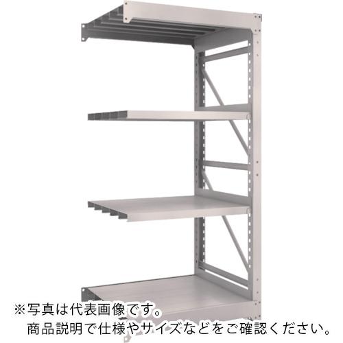 特長：主要構造部分をボルト止めにし、安全性を重視した堅牢な構造です。荷重、横からのねじれにも強いC型形状の支柱を採用しています。横材、斜材がブレース機能の役割を果たし、耐荷重・耐震性に優れています。棚板は50mmピッチで簡単に移動が可能です...