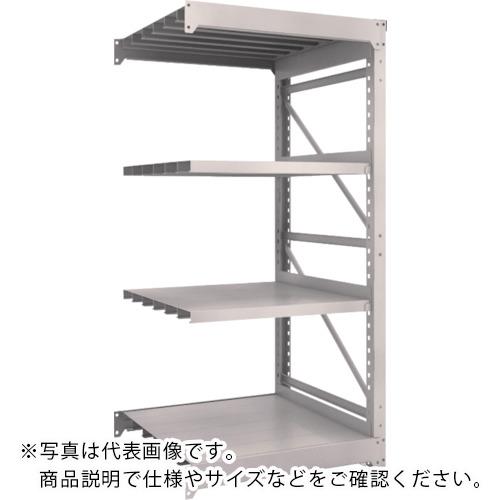 特長：主要構造部分をボルト止めにし、安全性を重視した堅牢な構造です。荷重、横からのねじれにも強いC型形状の支柱を採用しています。横材、斜材がブレース機能の役割を果たし、耐荷重・耐震性に優れています。棚板は50mmピッチで簡単に移動が可能です...