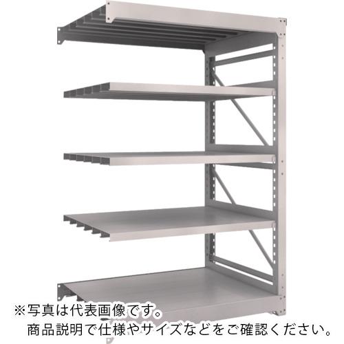 特長：主要構造部分をボルト止めにし、安全性を重視した堅牢な構造です。荷重、横からのねじれにも強いC型形状の支柱を採用しています。横材、斜材がブレース機能の役割を果たし、耐荷重・耐震性に優れています。棚板は50mmピッチで簡単に移動が可能です...