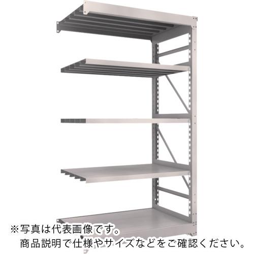 特長：主要構造部分をボルト止めにし、安全性を重視した堅牢な構造です。荷重、横からのねじれにも強いC型形状の支柱を採用しています。横材、斜材がブレース機能の役割を果たし、耐荷重・耐震性に優れています。棚板は50mmピッチで簡単に移動が可能です...