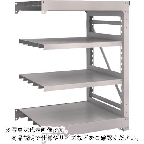 特長：主要構造部分をボルト止めにし、安全性を重視した堅牢な構造です。荷重、横からのねじれにも強いC型形状の支柱を採用しています。横材、斜材がブレース機能の役割を果たし、耐荷重・耐震性に優れています。棚板は50mmピッチで簡単に移動が可能です...