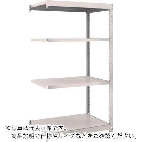 特長：ボルトを1本も使用していないボルトレス構造で、分解・組み立て作業が簡単。組立作業の時間を大幅に短縮できます。棚の段数変更が小刻みな25mmピッチで、自由に調整、変更ができます。高さ、奥行が同じであれば、増結することができます。また、支...