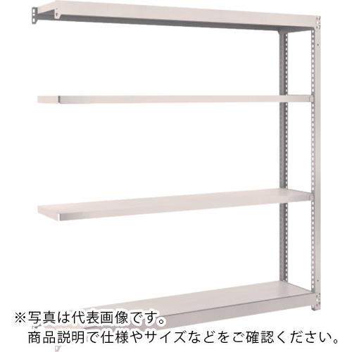 特長：ボルトを1本も使用していないボルトレス構造で、分解・組み立て作業が簡単。組立作業の時間を大幅に短縮できます。棚の段数変更が小刻みな25mmピッチで、自由に調整、変更ができます。高さ、奥行が同じであれば、増結することができます。また、支...