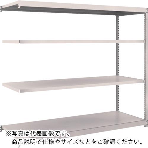 特長：ボルトを1本も使用していないボルトレス構造で、分解・組み立て作業が簡単。組立作業の時間を大幅に短縮できます。棚の段数変更が小刻みな25mmピッチで、自由に調整、変更ができます。高さ、奥行が同じであれば、増結することができます。また、支...