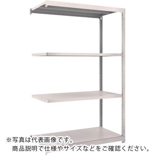 特長：ボルトを1本も使用していないボルトレス構造で、分解・組み立て作業が簡単。組立作業の時間を大幅に短縮できます。棚の段数変更が小刻みな25mmピッチで、自由に調整、変更ができます。高さ、奥行が同じであれば、増結することができます。また、支...