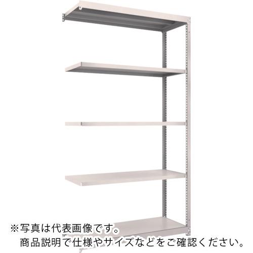特長：ボルトを1本も使用していないボルトレス構造で、分解・組み立て作業が簡単。組立作業の時間を大幅に短縮できます。棚の段数変更が小刻みな25mmピッチで、自由に調整、変更ができます。高さ、奥行が同じであれば、増結することができます。また、支...